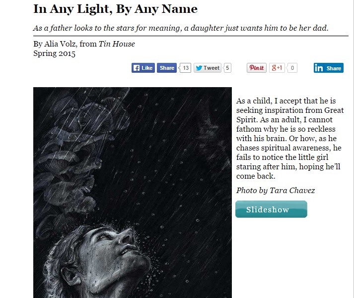 “In Any Light, By Any Name” in The Utne Reader – Alia Volz